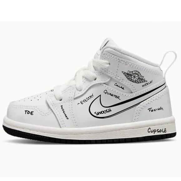 Nike | Shoes | Nike Kids 7c Air Jordan Mid Schematic Ss Gs Leather ...